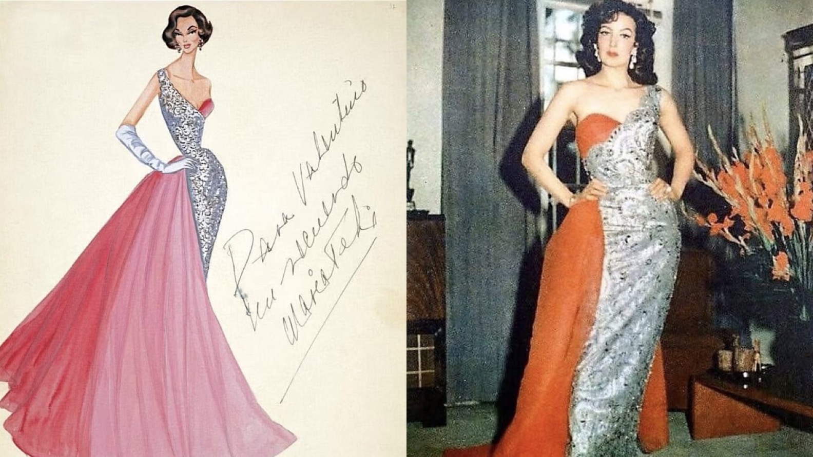 El legendario vestido de María Félix diseñado por Valentino Garavani ...